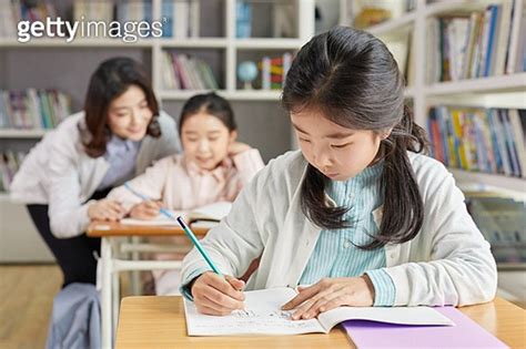 교실 학교생활 어린이 나이 초등교육 소녀 교사 교육직 공부 수업중 이미지 Jv11999744 게티이미지뱅크