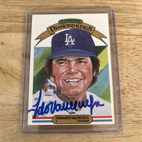Fernando Valenzuela 1982 Donruss Diamond Kings Signed Autograph Card 1