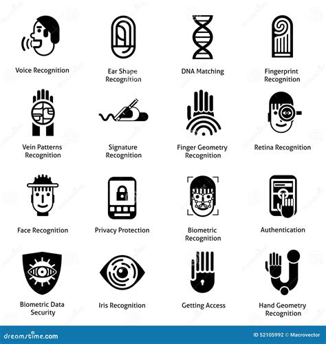 Biometric Authentication Methods Isometric Flowchart Vector