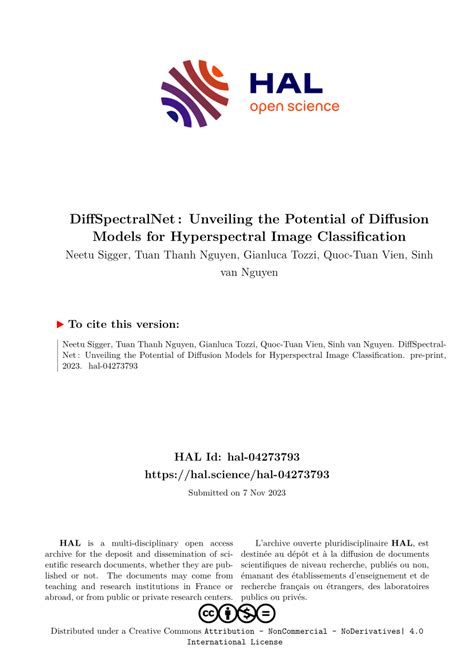 Pdf Diffspectralnet Unveiling The Potential Of Diffusion Models For Hyperspectral Image