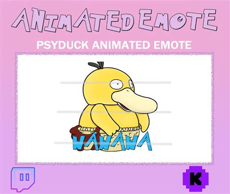 Psyduck Animated Emote Etsy Uk