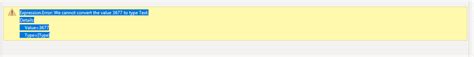 solved expression error we cannot convert the value 3677