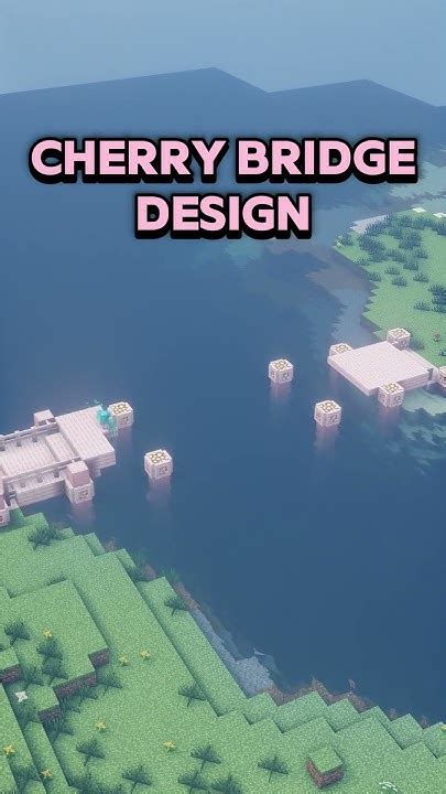 A Simple Cherry Bridge Designminecraftbuilding Minecraft
