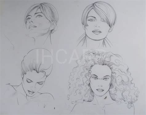 Different Types Of Face Structure Sketches Face Structure Illustration