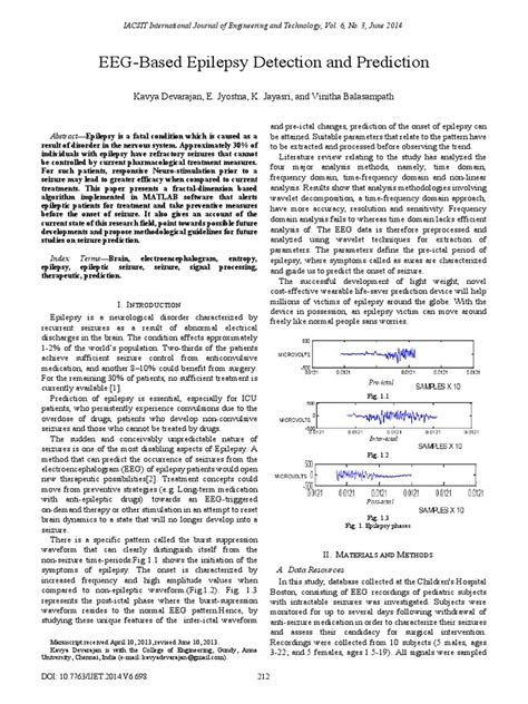 Eeg Based Epilepsy Detection And Prediction Kavya Devarajan E