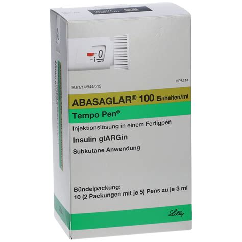 Abasaglar 100 E Ml Injektionslösung Tempo Pen 10x3 Ml Mit Dem E Rezept