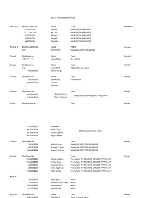 Em Presentation Remark Excel Pdf