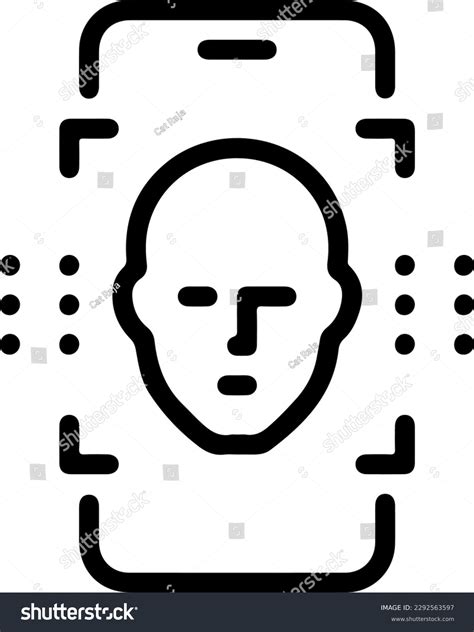 Face Recognition Icon Out Line Vector Stock Vector Royalty Free 2292563597 Shutterstock