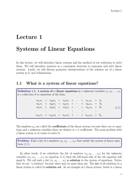 linear algebra 1 pdf