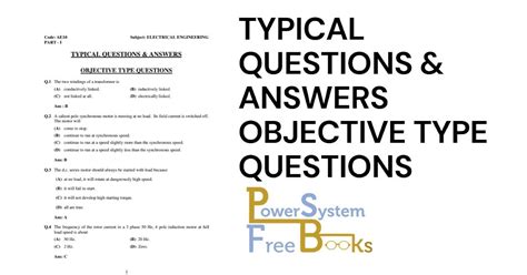 TYPICAL QUESTIONS ANSWERS OBJECTIVE TYPE QUESTIONS