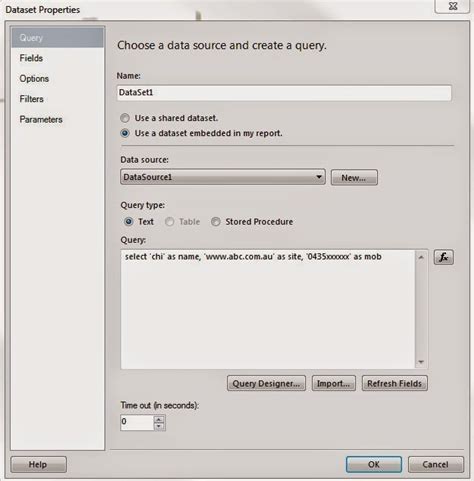 sql code space ssrs create a qr report