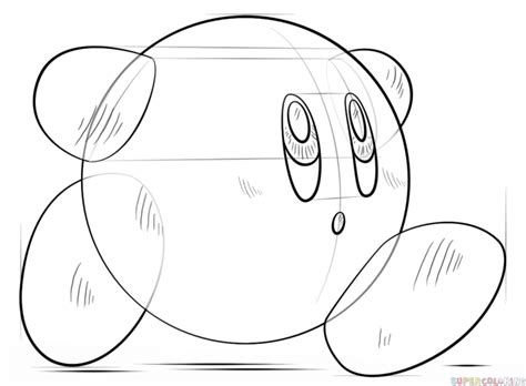 How To Draw Kirby Step By Step Drawing Tutorials