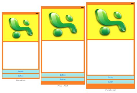 Ios Adaptive Storyboard To Scale Iphone 4 Inch App To Support 47 And