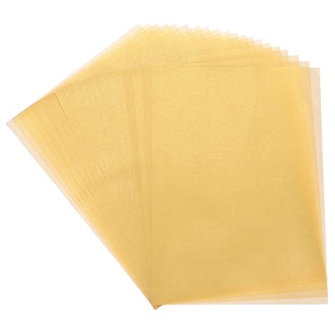 Uxcell 20 Pcs Colored Vellum Paper Gold 85 X 11 Printable Vellum