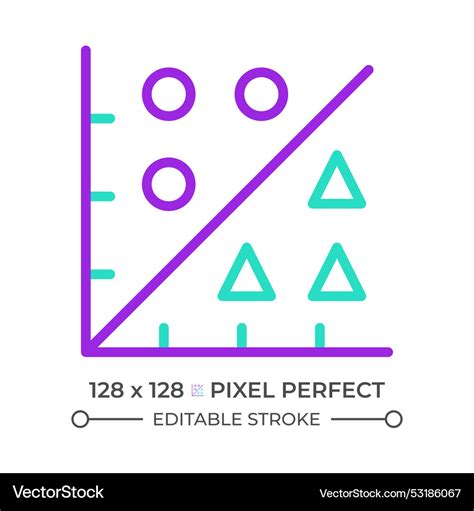 Regression Analysis Two Color Line Icon Royalty Free Vector