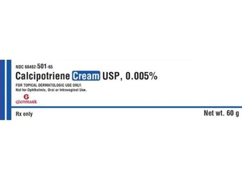 Calcipotriene Cream 0 005 60 G Glenmark Rx Ingredients And Reviews