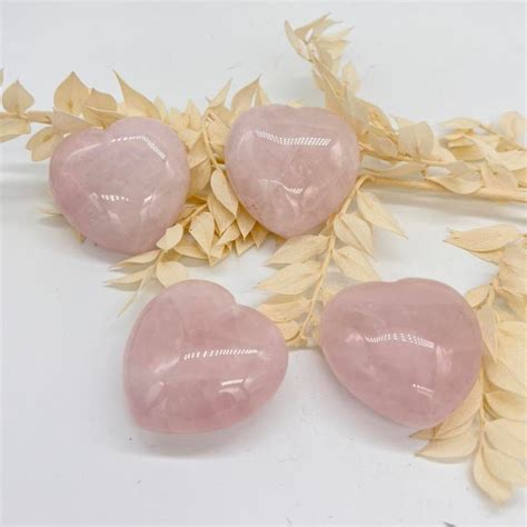 Rose Quartz Puffy Crystal Heart Rainbow Crystal Magik
