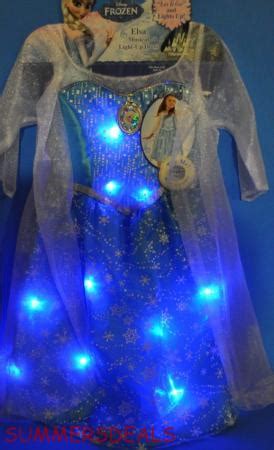 DISNEY FROZEN ELSA MUSICAL LIGHT UP DRESS PLAYS LET IT GO HALLOWEEN COSTUME EBay