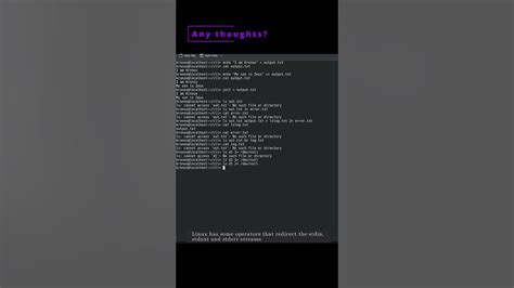 🐧 Linux Cli 11b 🐧inputoutput And Redirection Linux Shell Cli Konsole Ubuntu Fedora