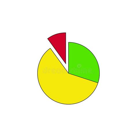 Pie Chart Icon Colorful Statistical Graph Data Analysis Symbol