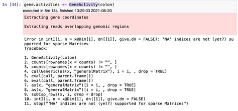 run geneactivity error · stuart lab signac · discussion 680 · github