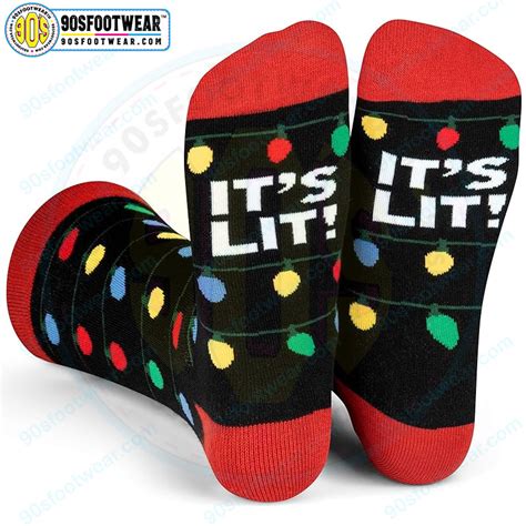 Christmas Lights It S Lit Christmas Socks