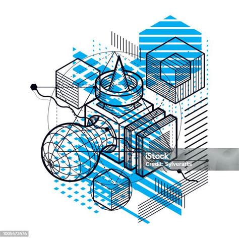 3d 도형 구성 추상화 아이소메트릭 배경 벡터 큐브 육각형 사각형 사각형 및 다른 추상적인 성분의 구성 0명에 대한 스톡 벡터 아트 및 기타 이미지 Istock