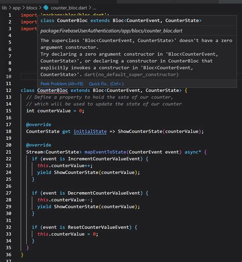 Flutter The Superclass Bloc Doesnt Have A Zero Argument Constructor Stack Overflow