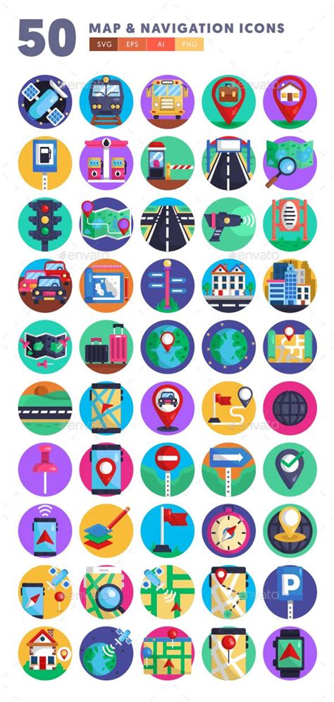 Map Navigation Icons