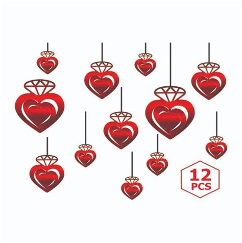 3d Diamond Love Dangler Dq 28 At ₹ 50set Party Supplies In