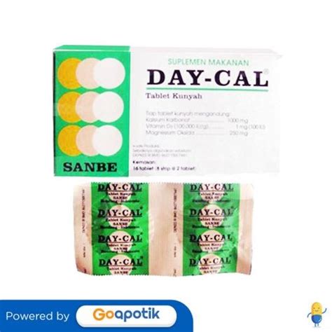 Jual Day Cal Chewable Box 16 Tablet Shopee Indonesia