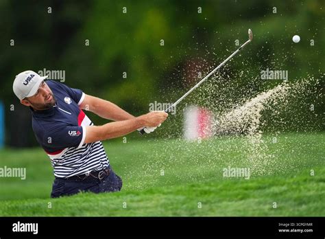 United States Scottie Scheffler Hits From The Bunker On The Fourth