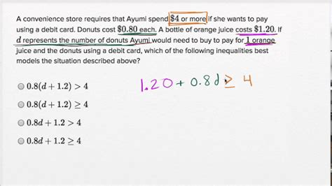Inequality Word Problems Worksheet