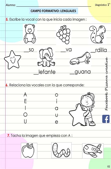 Examen DiagnÓstico Para 1°gradopágina03 Imagenes Educativas