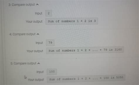 Solved 1 Compare Output Output Differs See Highlights