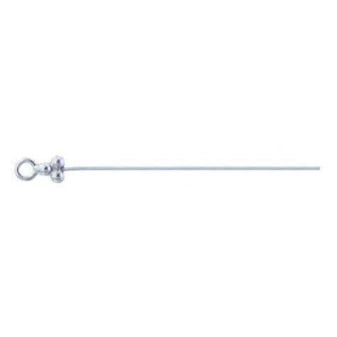 Sterling Silver 220 Gauge 30 Inch Eye Pin With Dotted Triangle Head