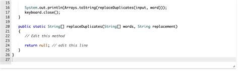 Solved 235 Replace Duplicates Given An Array Of Words