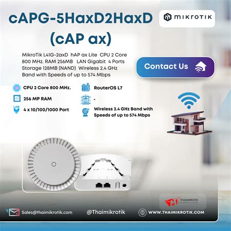 Mikrotik cAPG 5HaxD2HaxD cAP ax บรษท ไมโครตค ประเทศไทย จำกด Inspired by LnwShop com v2