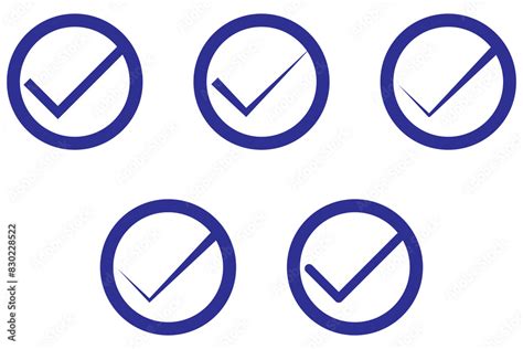 Check Vector Icon Set Checkmark Vector Icon Accept Verify Or Done Check Mark Sign Right