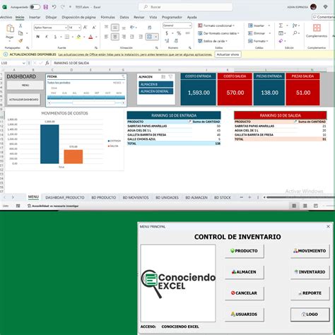 Sistema Control De Inventario En Excel