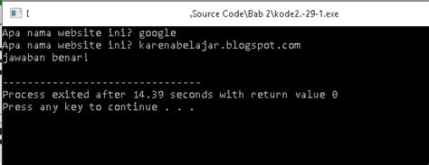 Belajar C Cara Membuat Program Tanya Jawab Sederhana Karena Belajar
