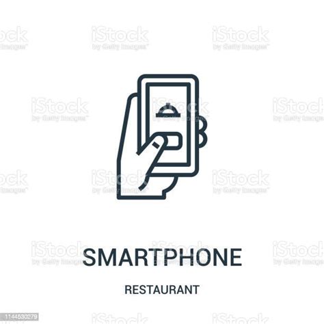 레스토랑 컬렉션에서 스마트 폰 아이콘 벡터입니다 얇은 라인 스마트폰 개요 아이콘 벡터 일러스트 레이 션입니다 0명에 대한 스톡 벡터 아트 및 기타 이미지 Istock