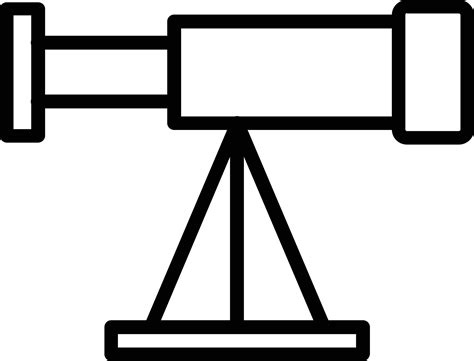 Telescope Vector Line Icon 9294405 Vector Art At Vecteezy