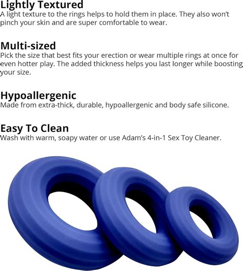 Adam And Eve Chubbies 3 Super Thick Enhancers Extra Large Penis Rings