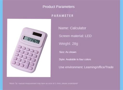 Small Calculator Silent Calculator Mini Version Learning Auxiliary Por Sopni