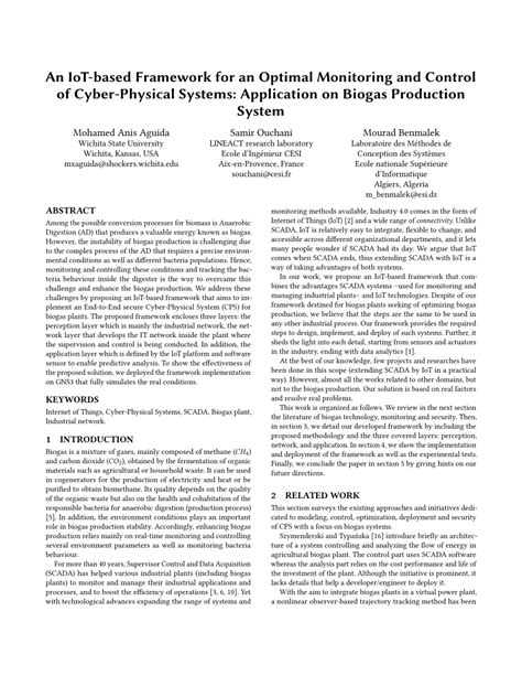 Pdf An Iot Based Framework For An Optimal Monitoring And Control Of Cyber Physical Systems