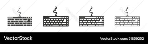 Keyboard Icon Set Computer Typing Sign Royalty Free Vector