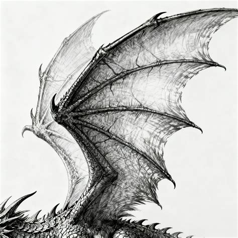 Dragon Wing Drawing Ai Generated Art