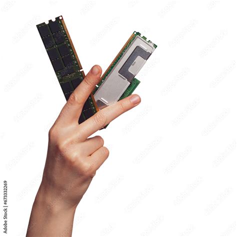 Hand Holding Ram Modules To Assemble A Computer Choosing The Right Components For A Computer