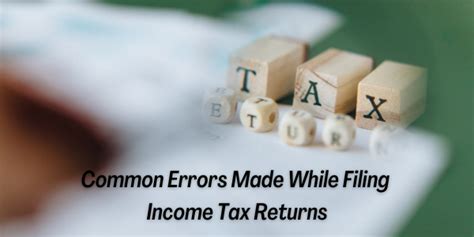 Common Errors Made While Filing Income Tax Returns Tax Consultants In